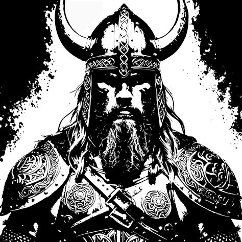 Intense Norse Viking Warrior Vector Svgpng High Res Image For Laser