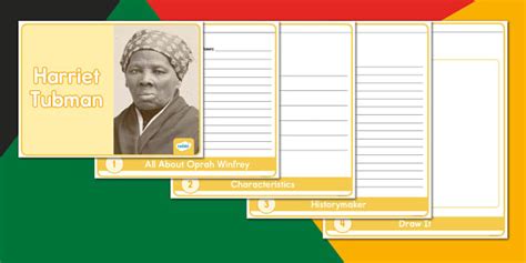 All About Harriet Tubman Flipbook Teacher Made Twinkl