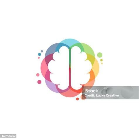 다채로운 브레인 스톰 로고 벡터 레인 로고 디자인 템플릿 디자인 개념 로고 템플릿로 된 로고 유형 요소 로고에 대한 스톡 벡터