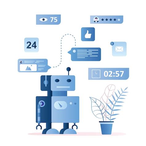 Premium Vector Chatbot Robot Dialog Help Service User Avatar On Big Smartphone Screen And Bot