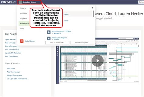 How To Use Dashboards In Oracle Primavera Cloud Taradigm