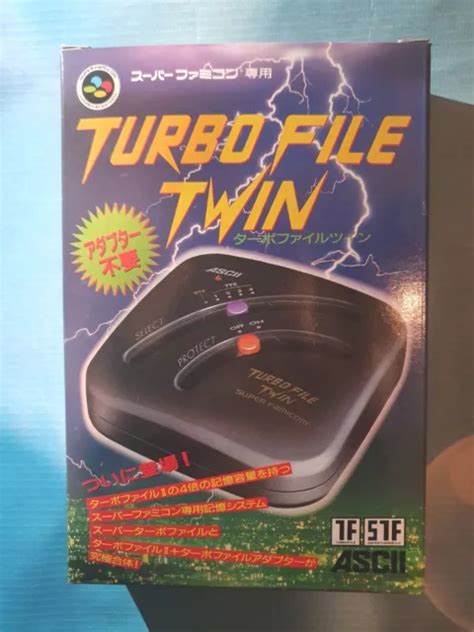Neu Seltene Ascii Turbo File Twin Super Famicom Snes Backup Daten