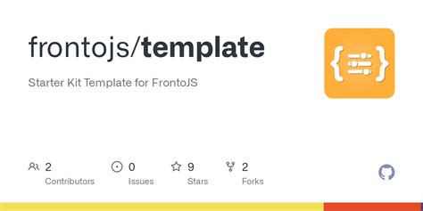 GitHub Frontojs Template Starter Kit Template For FrontoJS