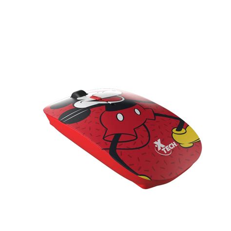 Mouse Inalambrico Xtech Edicion Mickey Mouse 1600dpi 4 Botones Rojo Xtmd340mk Pcmatplus