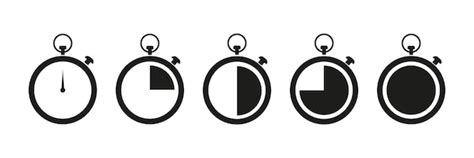 premium vector timer icon set of timers on white background set of