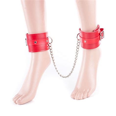 Foot Restraint Ankle Cuffs For Women In Sex Game Pu Leather Female Sex