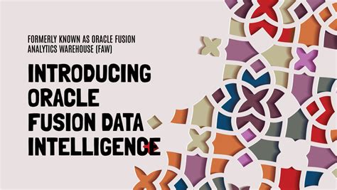 Oracle Fusion Analytics Warehouse Faw Is Now Oracle Fusion Data