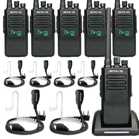 Retevis RT50 Long Range Waterproof Walkie Talkie with Mic Covert Acous