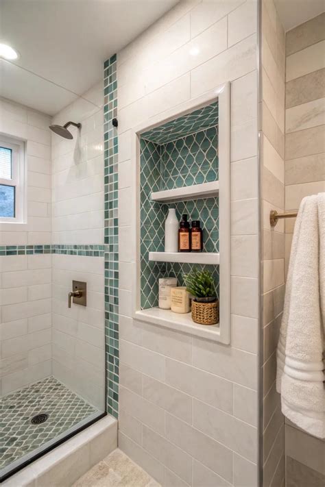 26 Stylish Tile Shower Shelf Ideas For Your Bathroom
