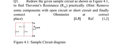 solved q1 ﻿redraw the given sample circuit as shown in
