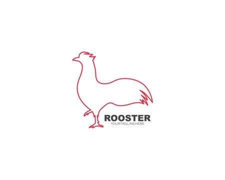 Rooster Logo Vector Illustration Template Vector Chinese Cockerel