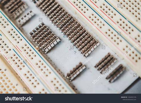 Close Breadboard Use Connect Electronic Components Stock Photo Shutterstock