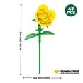 Brickcraft Yellow Rose Building Kit 46 Piece Set Bricktanicals