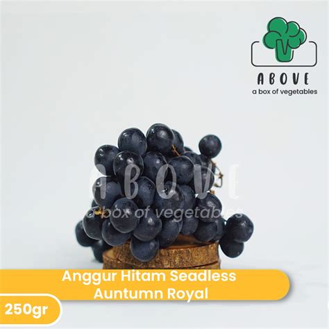 Jual Anggur Hitam Seedless Autumn Royal Usa 250g Buah Above