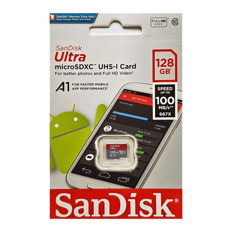 SanDisk ULTRA 128GB MicroSDXC UHS I Class 10 U1 667X Memory Card