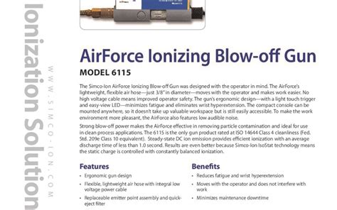 Esd Simco Ion Airforce Gun • Esd Antiestáticos