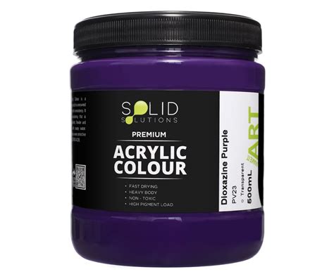 Acrylic Paint Dioxazine Purple 500ml Solid Solutions