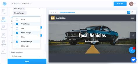 how to add range filters to a spreadsimple website