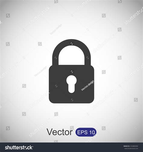 Lock Symbol Royalty Free Stock Vector 252885994