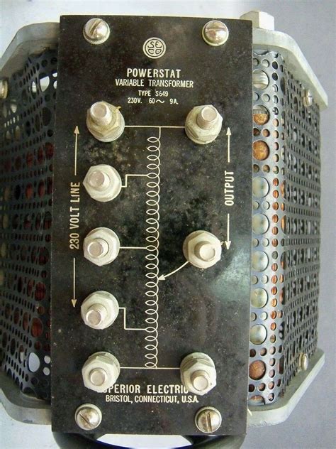 Type S649 Powerstat Variable Transformer Superior Electric 230v 60hz 9a