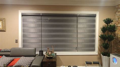 Blackout Gray Combi Shade Closed 2 Korner Stone Blinds And Shutters