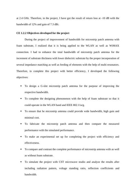 Microstrip Antenna Bandwidth Improvement Using Foam