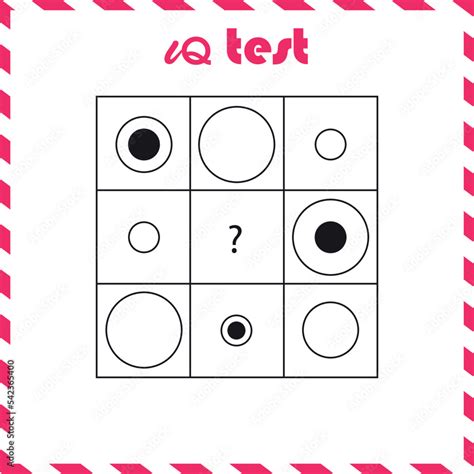 Iq Test Choose Correct Answer Set Of Logical Tasks Composed Of Geometric Shapes Vector