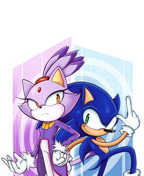 333227 Safe Artistartzyfiz Blaze The Cat Sonic Sonic The Hedgehog Sonic Cat Feline