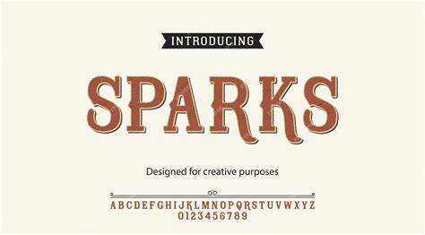 Premium Vector Sparks Typefacefor Labels And Different Type Designs