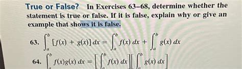 Solved True Or False In Exercises Determine Whether Chegg