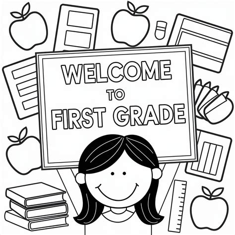 First Grade Coloring Pages Coloringlib