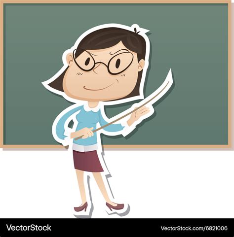Strict Teacher Royalty Free Vector Image Vectorstock