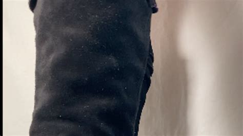 A Bootjob In Velvet Boots Shoejob And Cbt With Upskirt Views And A Cumshot Filmed Underglass