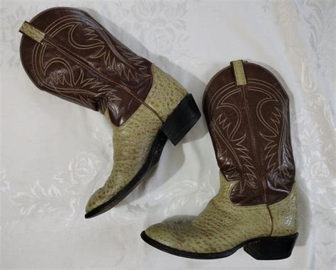 Vintage Tony Lama Cowboy Western Boots Men S Size Gem