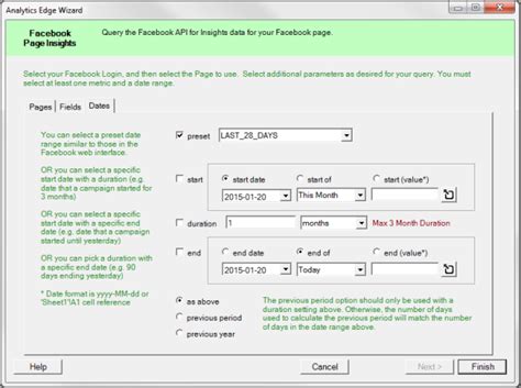 insights dates analytics edge help