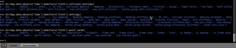 How Can I Access Cloth Properties Via Python Blender Stack Exchange