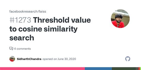 Threshold Value To Cosine Similarity Search · Issue 1273