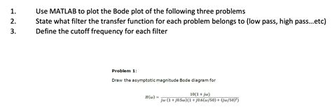 Solved Problem 1 Make Sure Asymptotic Matlab Codedraw The