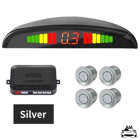 Car Reverse Parking Sensor Kit Led Display 4 Sensors Backlight Automods