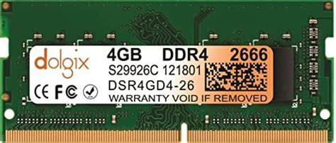 Amazon In Buy Dolgix GB DDR MHz RAM Laptop Notebook RAM CL Laptop Memory SO