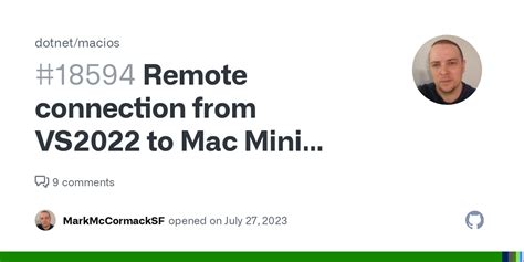 remote connection from vs2022 to mac mini typically fails several times