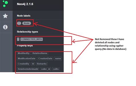 Node Labels And Relationship Name Are Not Removing From Neo4j Browser