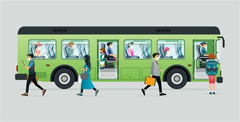 승객을 위한 버스 정류장 버스에 대한 스톡 벡터 아트 및 기타 이미지 버스 운전하기 운전자 직업 Istock