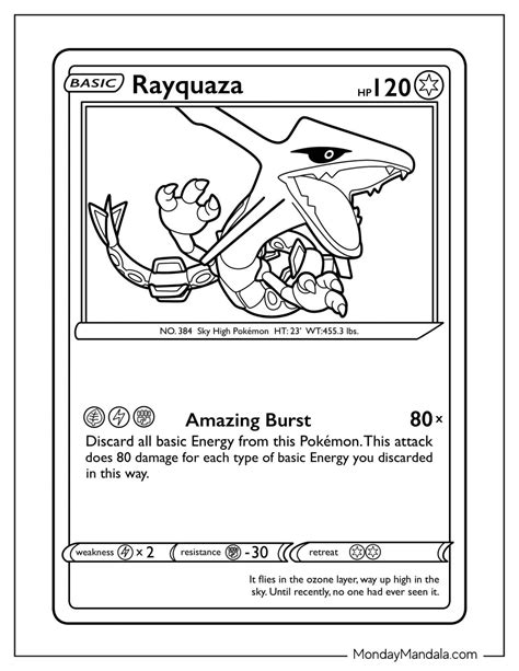 20 Rayquaza Coloring Pages Free Pdf Printables