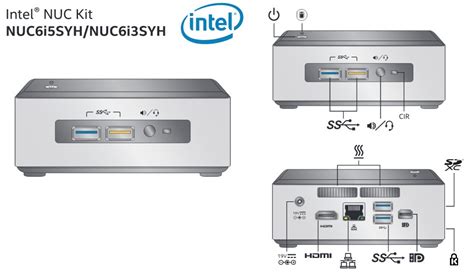 Intel Nuc Nuc6 I3syh Intel Skylake Core I3 6100u 23ghz Hdmi