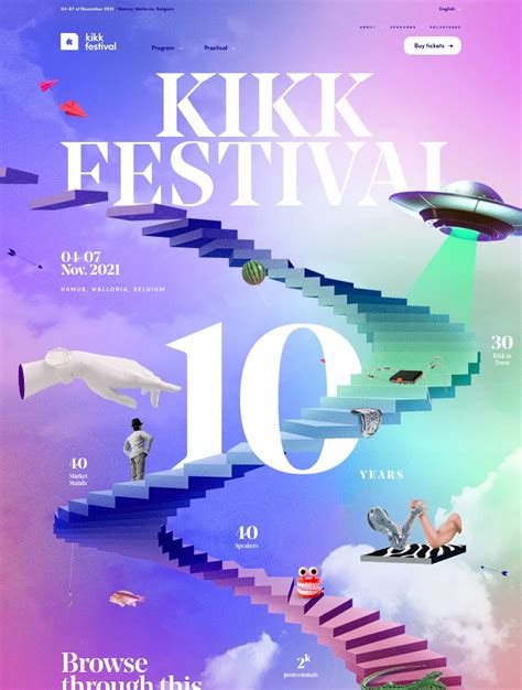 Kikk Festival 2025 Landing Page Design Lapa Ninja