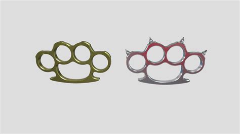 Brass And Steel Knuckles Download Free 3d Model By Zbrojmistrz 9a05194 Sketchfab