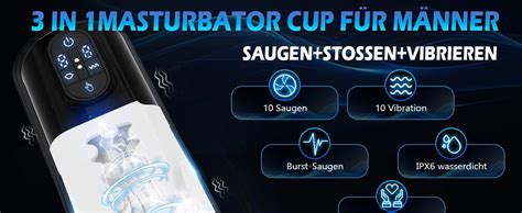 Elektrischer Masturbator Mann Handfrei Cup Mit 10 Vibration 10