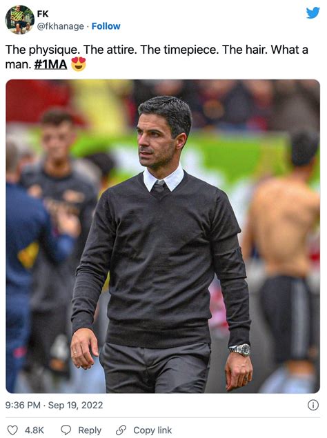 Look Mikel Arteta Ups His Game With Black Suit And Rolex Thick Accent