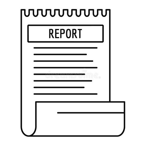 Expense Report Tax Icon Set Simple Style Stock Vector Illustration